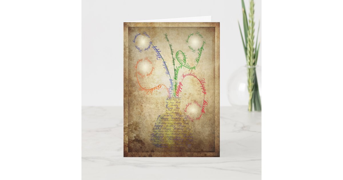 Grunge birthday card | Zazzle