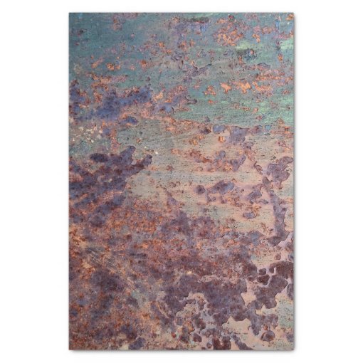 Grunge Blue Rusted Metal Pattern Tissue Paper | Zazzle