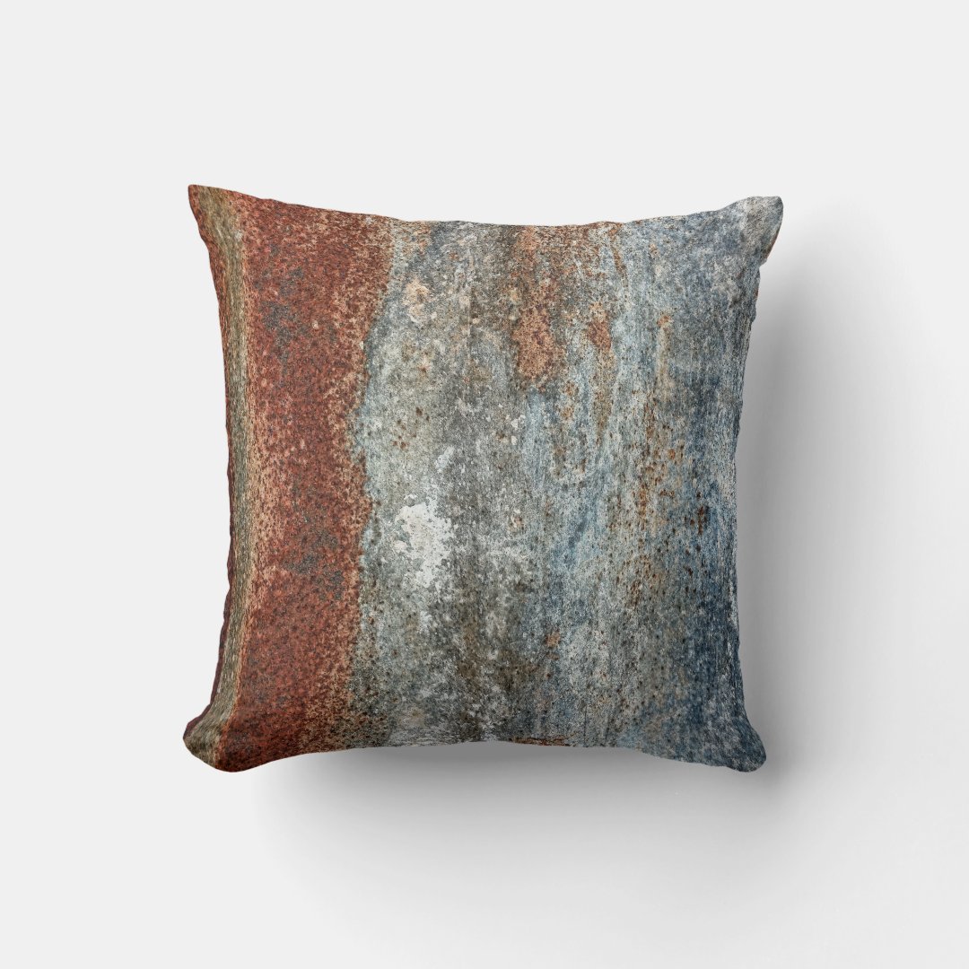 Grunge Brown Rust Texture Pattern Throw Pillow | Zazzle