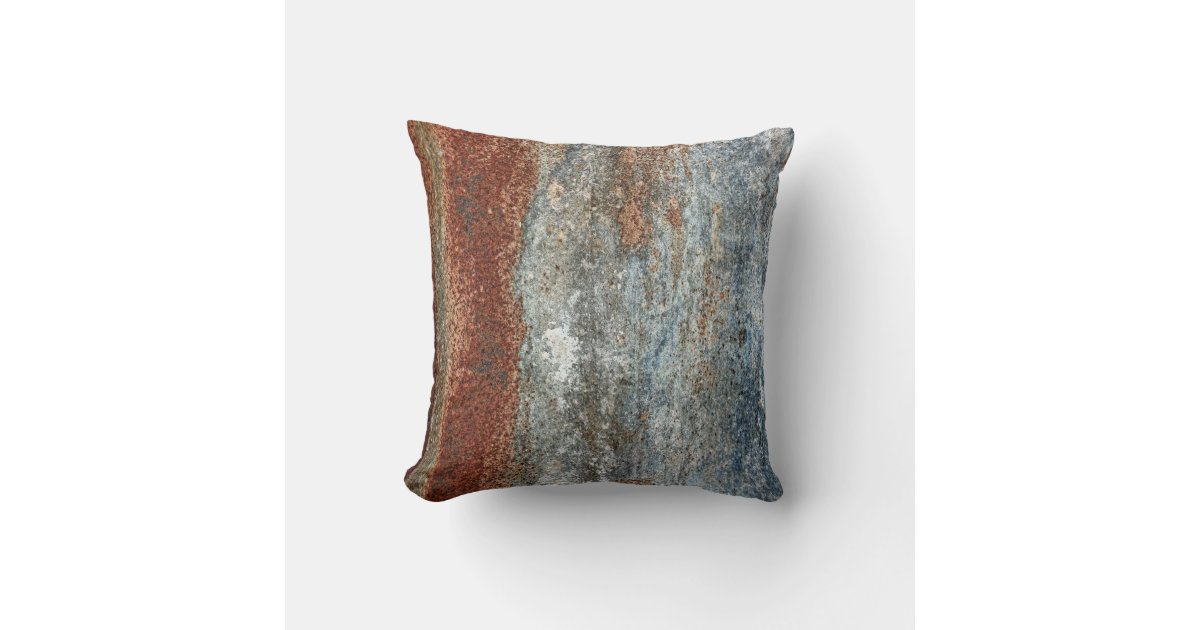 Grunge Brown Rust Texture Pattern Throw Pillow | Zazzle