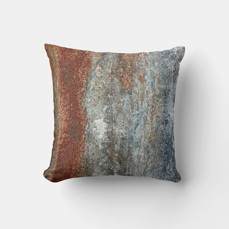 Grunge Brown Rust Texture Pattern Throw Pillow | Zazzle