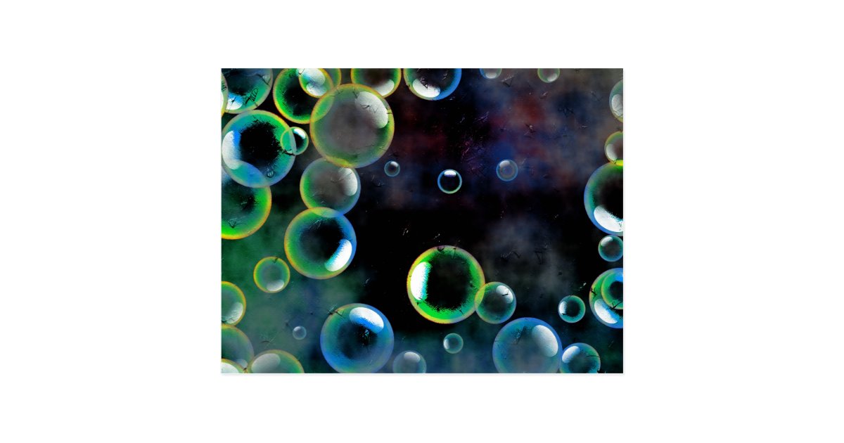 Grunge Bubbles Postcard | Zazzle.com