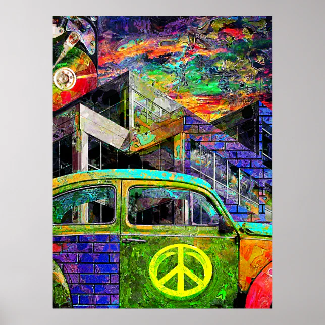 Grunge Collage Poster | Zazzle