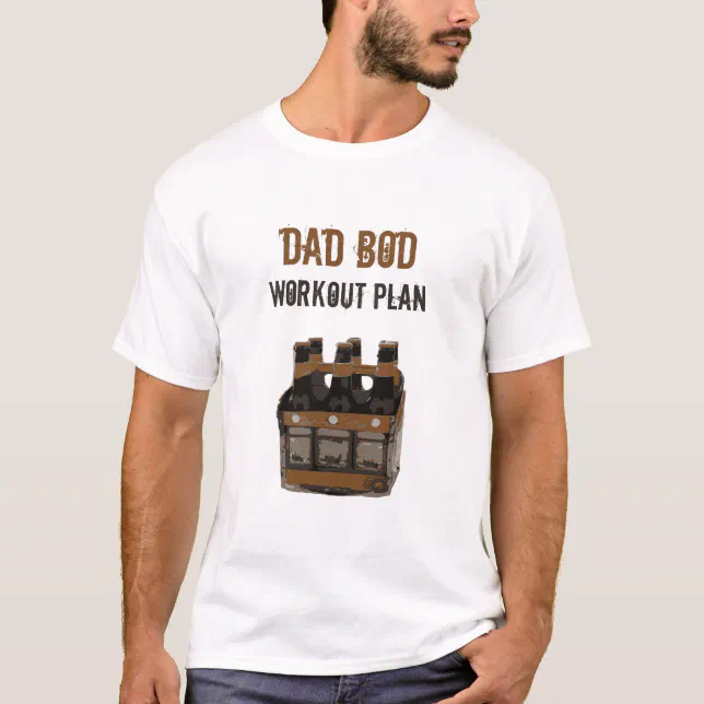 Grunge Dad Bod Workout Plan Beer Bottles Humor T-Shirt | Zazzle