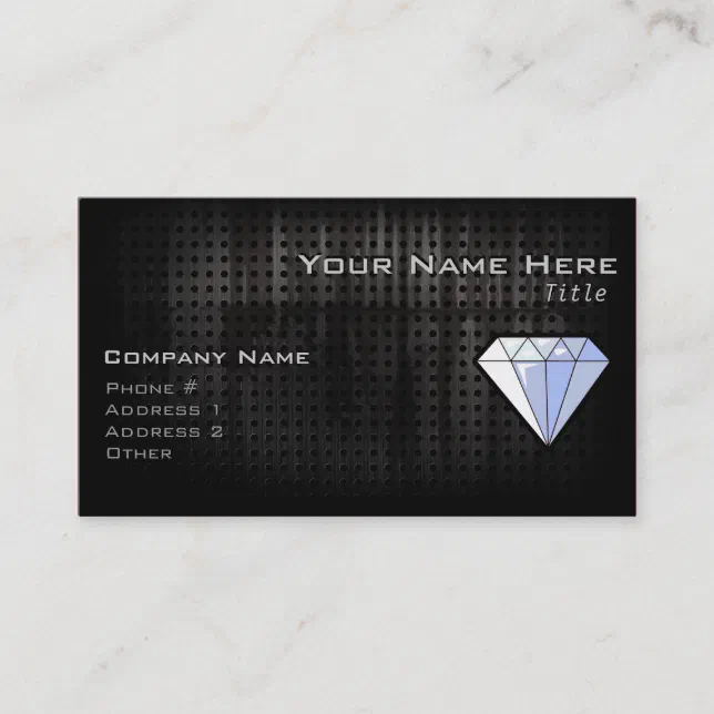 Grunge Diamond Business Card | Zazzle