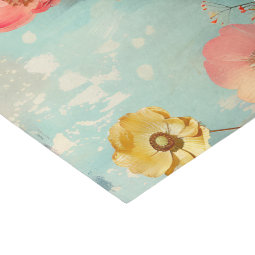 GRUNGE DISTRESSED FLORAL DECOUPAGE TISSUE PAPER | Zazzle