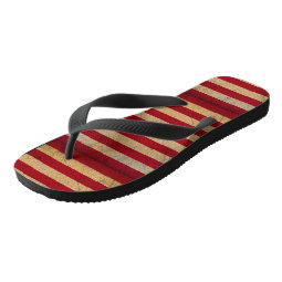 Grunge Distressed USA Flag Mismatch Flip Flops | Zazzle