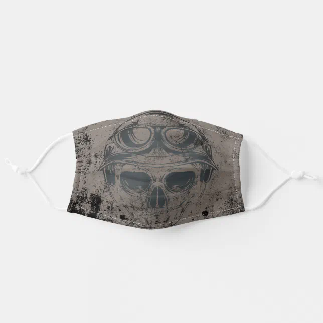 Grunge Face Skull Adult Cloth Face Mask | Zazzle
