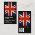 Grunge Great Britain UK Flag Union Jack - QR Code Business Card | Zazzle