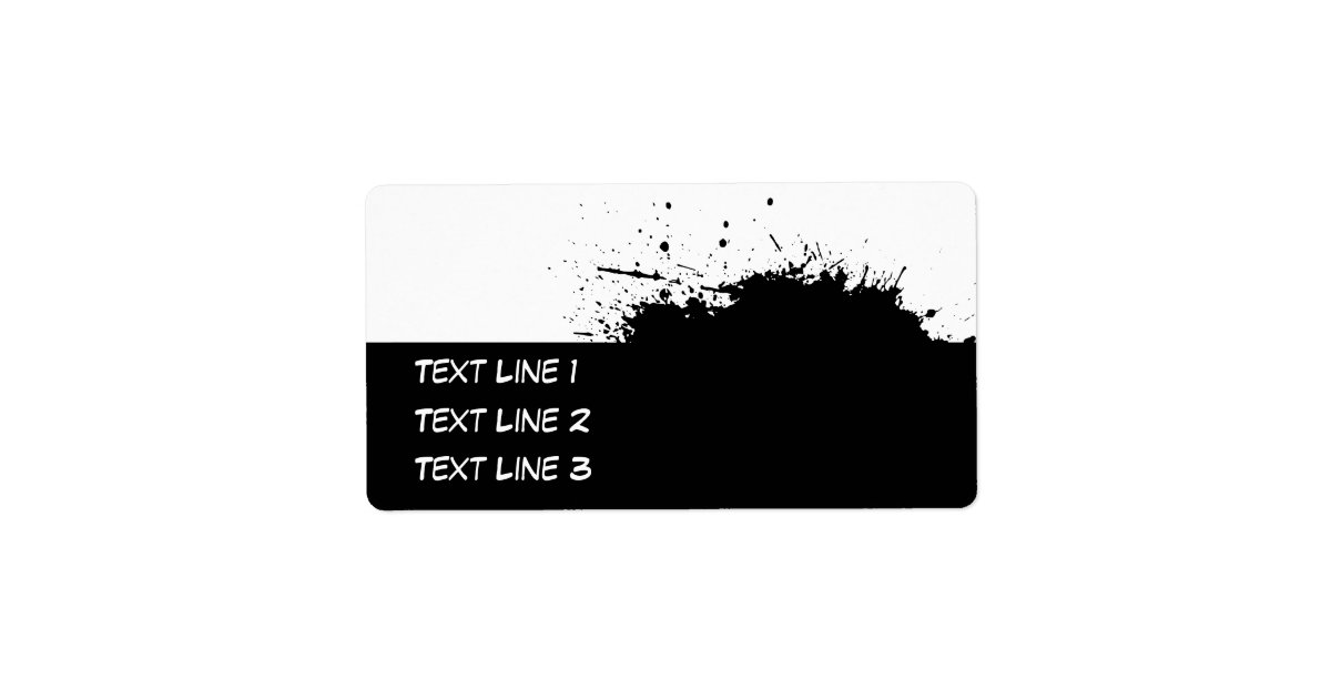 Grunge Ink Stain Template For Label | Zazzle