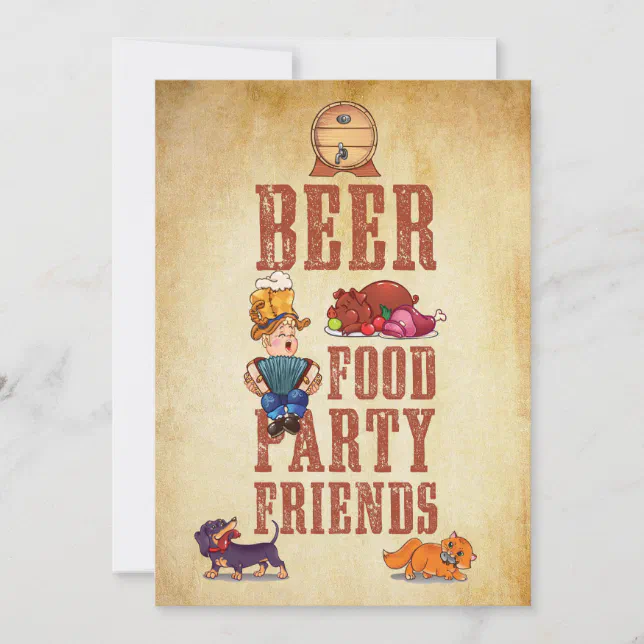 Grunge Oktoberfest German Party Invitation | Zazzle