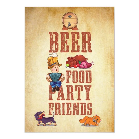 Grunge Oktoberfest German Party Invitation | Zazzle.com