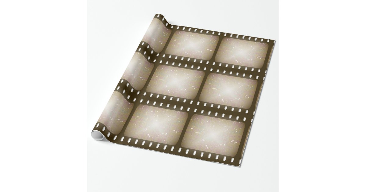 Grunge Old Scratched Film Wrapping Paper | Zazzle