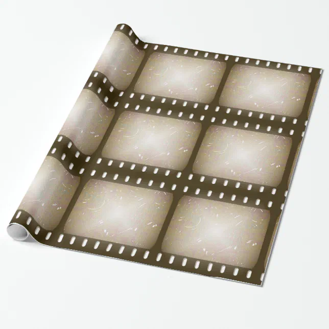 Grunge Old Scratched Film Wrapping Paper | Zazzle