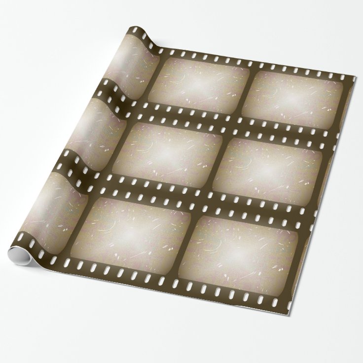 Grunge Old Scratched Film Wrapping Paper | Zazzle