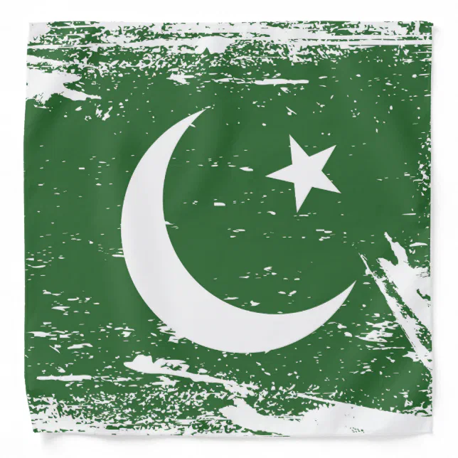 Grunge Pakistan Flag Bandana | Zazzle