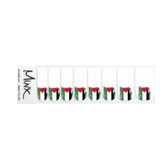 Grunge Palestine Flag Minx Nail Art | Zazzle