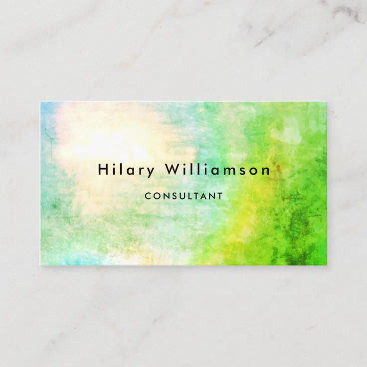 Grunge Pastel Green Business Card | Zazzle
