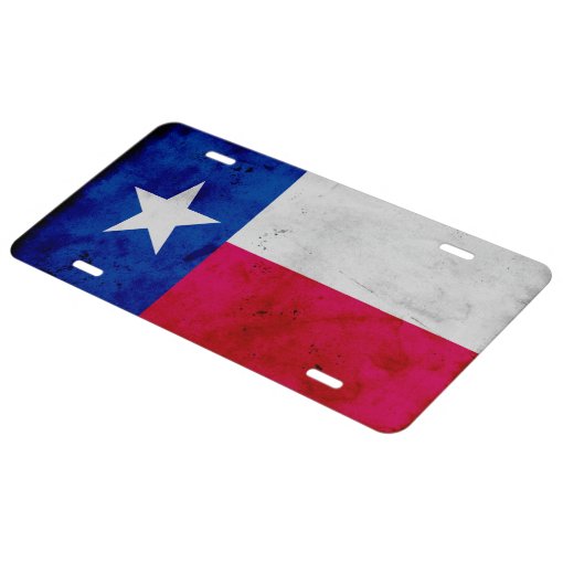 Grunge Patriotic Texas State Flag License Plate | Zazzle