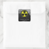Grunge Radioactive Symbol Square Sticker | Zazzle