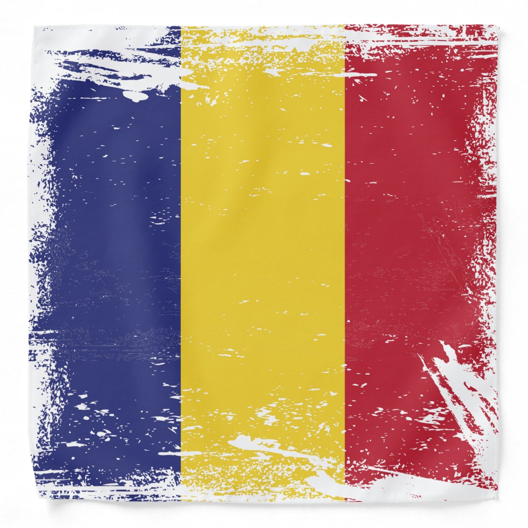 Grunge Romania Flag Bandana | Zazzle