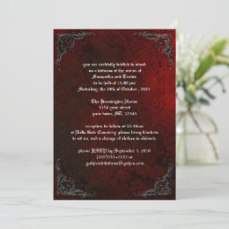 Grunge Rose Damask Gothic Invitation | Zazzle
