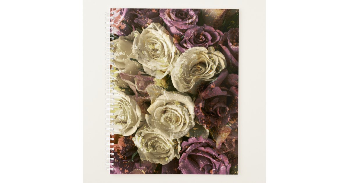 Grunge, roses, photo planner | Zazzle
