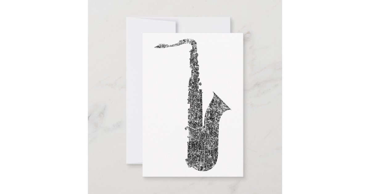 grunge saxophone invitation | Zazzle