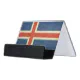 Grunge sovereign state flag of Iceland Desk Business Card Holder | Zazzle