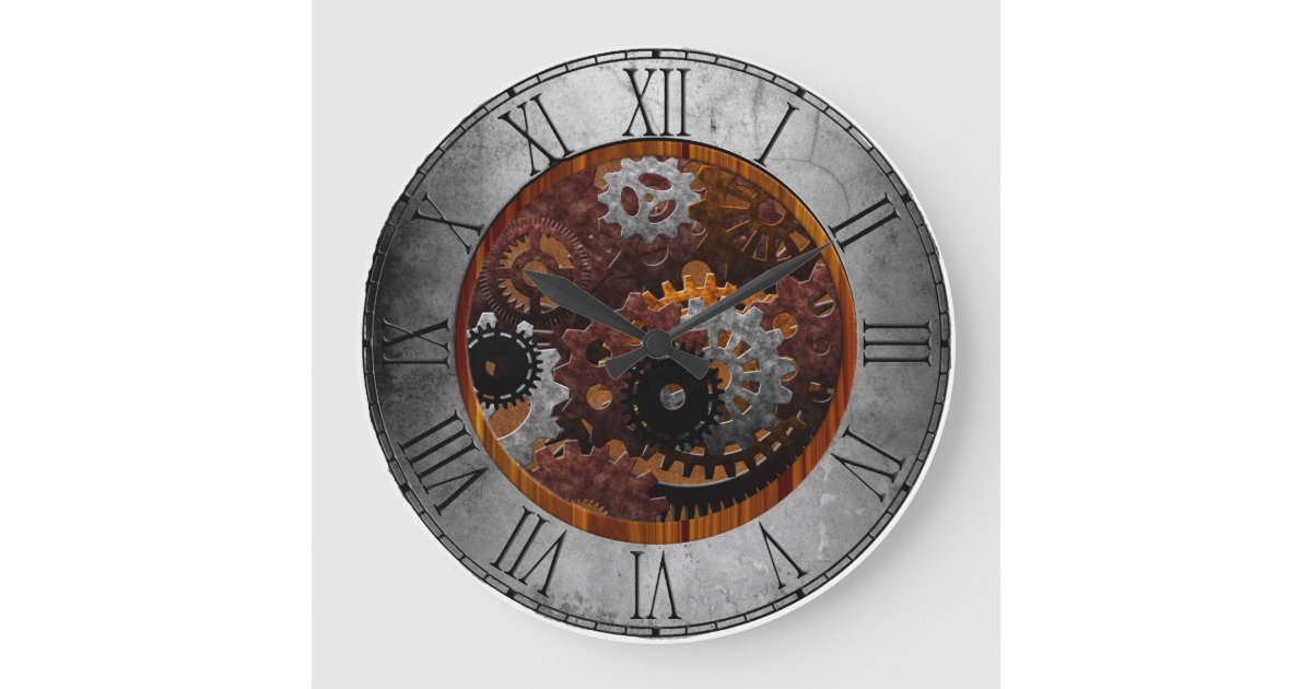 Grunge Steampunk Clocks and Gears | Zazzle