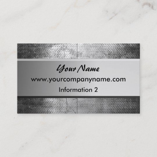Grunge Steel Metal Business Cards | Zazzle.com