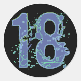 GRUNGE STYLE NUMBER 18 STICKER
