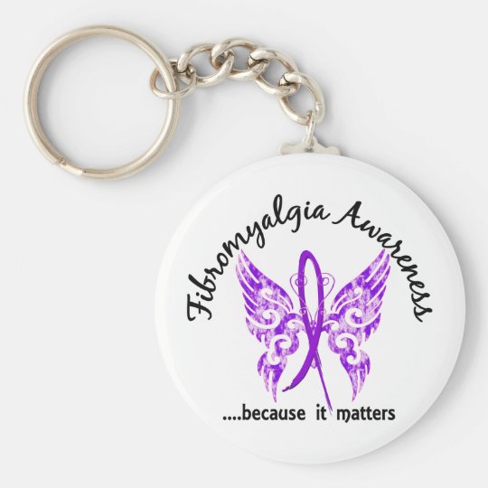 Grunge Tattoo Butterfly 6.1 Fibromyalgia Keychain | Zazzle.com