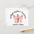 Grunge Tattoo Butterfly 6.1 Multiple Myeloma Postcard | Zazzle