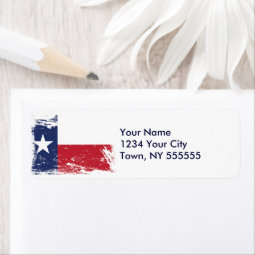 Grunge Texas Flag Label | Zazzle