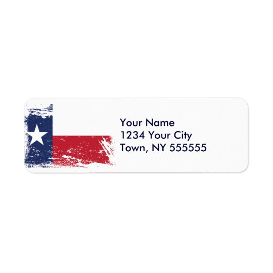 Grunge Texas Flag Label | Zazzle.com