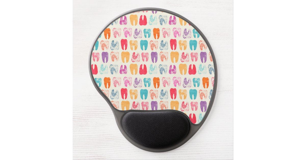 Grunge Tooth Pattern Gel Mouse Pad | Zazzle