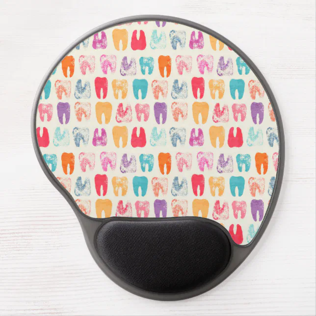 Grunge Tooth Pattern Gel Mouse Pad | Zazzle