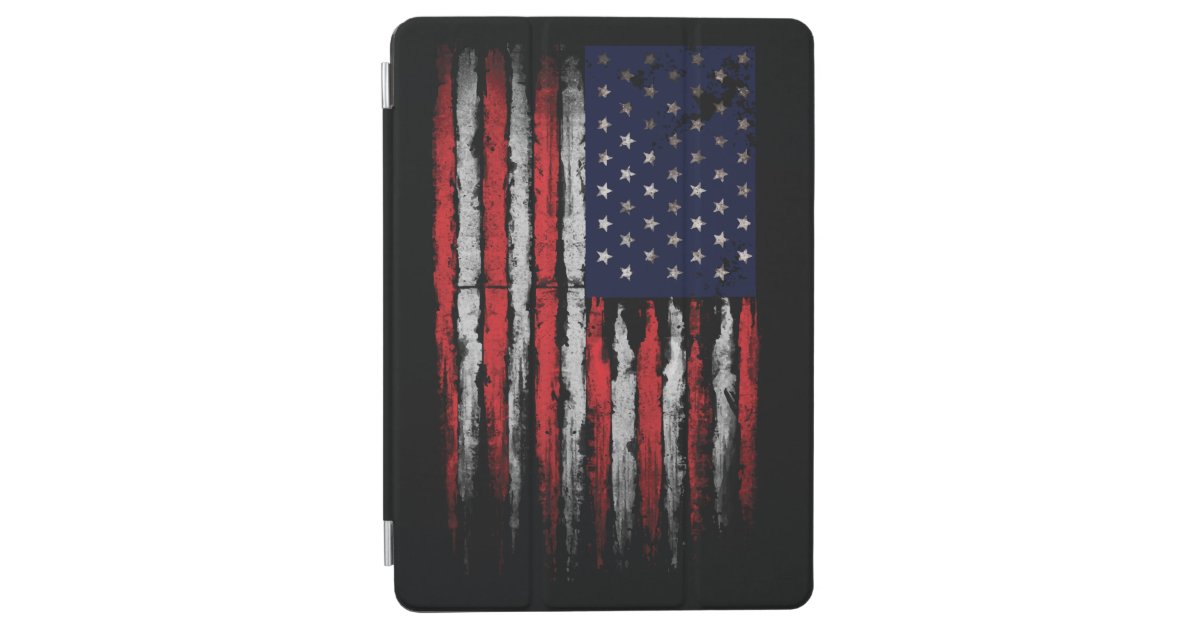 Grunge U.S.A flag iPad Air Cover | Zazzle
