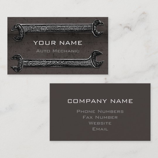 Grunge Wrenches Brown ID321 Business Card | Zazzle.com