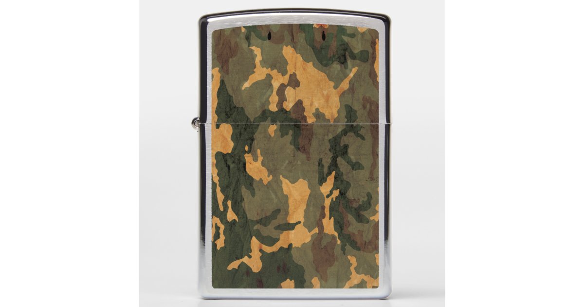 Grunged Green Camouflage Zippo Lighter | Zazzle