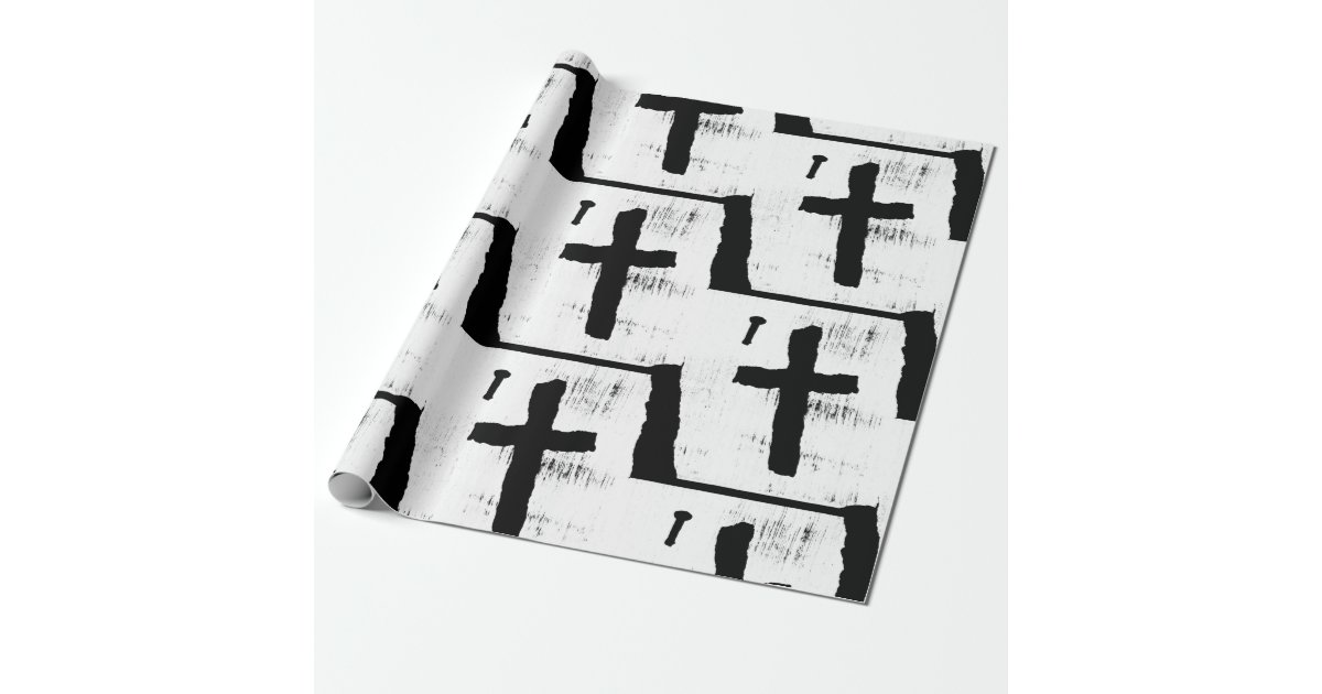 Grungy Christian Cross Wrapping Paper | Zazzle