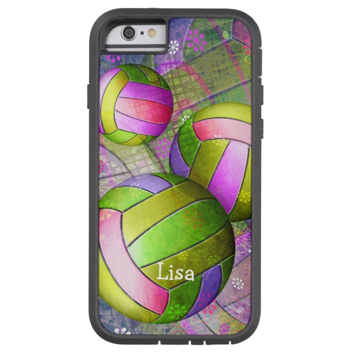 Grungy Girls' Volleyball Case-Mate iPhone Case | Zazzle.com