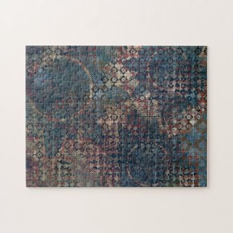 Grungy Patterns with Messy Patchwork of Textures Jigsaw Puzzle | Zazzle