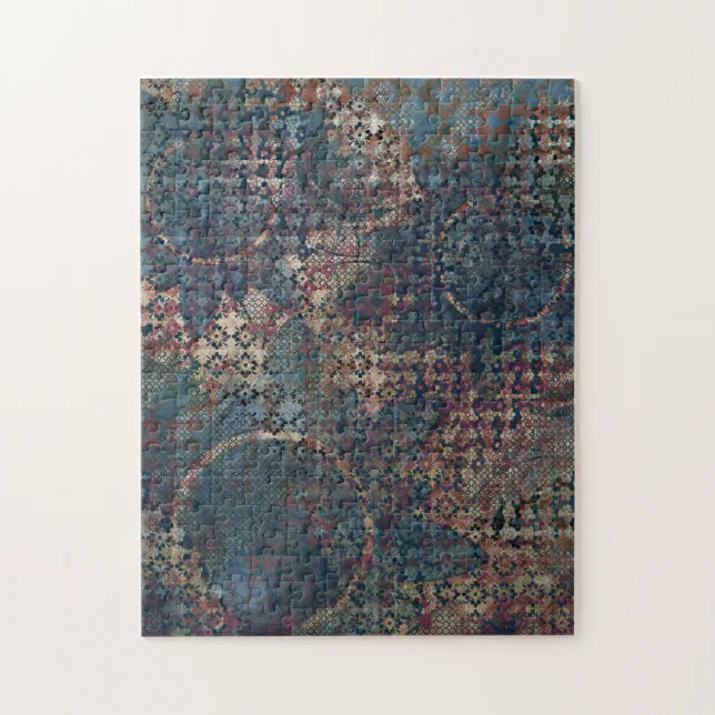 Grungy Patterns with Messy Patchwork of Textures Jigsaw Puzzle | Zazzle