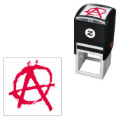 Grungy Red Anarchy Symbol Self-inking Stamp | Zazzle