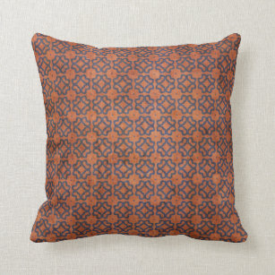 Blue And Rust Decorative & Throw Pillows | Zazzle