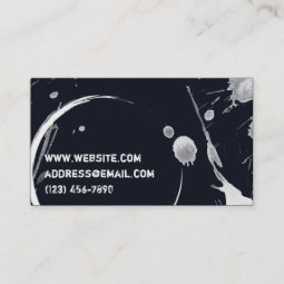Grungy Spattered Ink Business Card | Zazzle