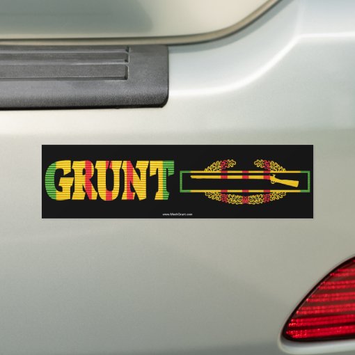 GRUNT Combat Infantryman Badge Bumper Sticker | Zazzle