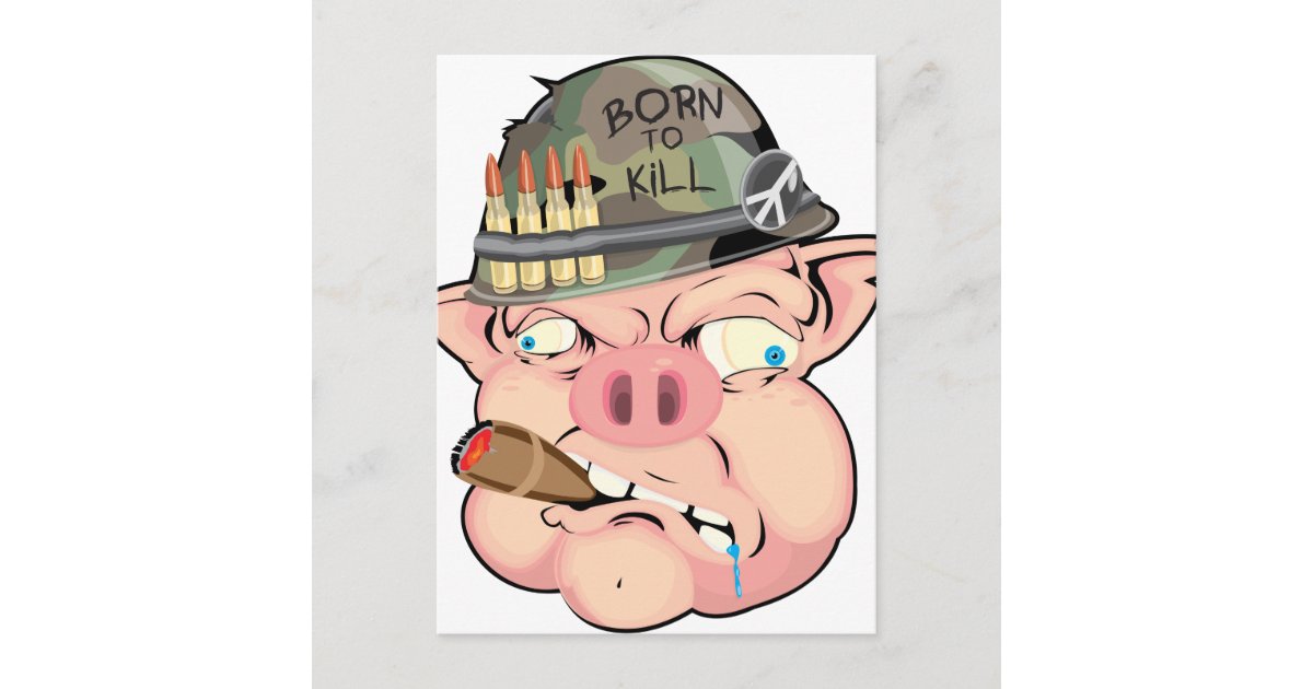 GRUNT PIG POSTCARD | Zazzle
